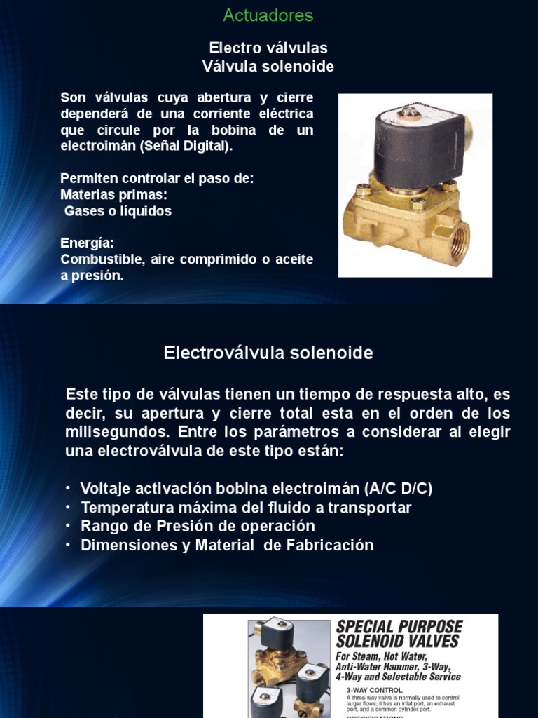 Electroválvulas | PDF | Solenoide | Ciencias fisicas