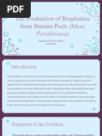 The Production of Bioplastics From Banana Peels | PDF | Plastic ...