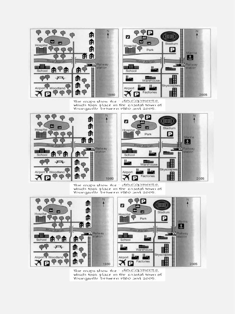 Map IELTS Task 1 | PDF
