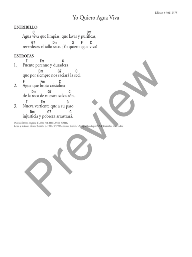 Yo Quiero Agua Viva | PDF