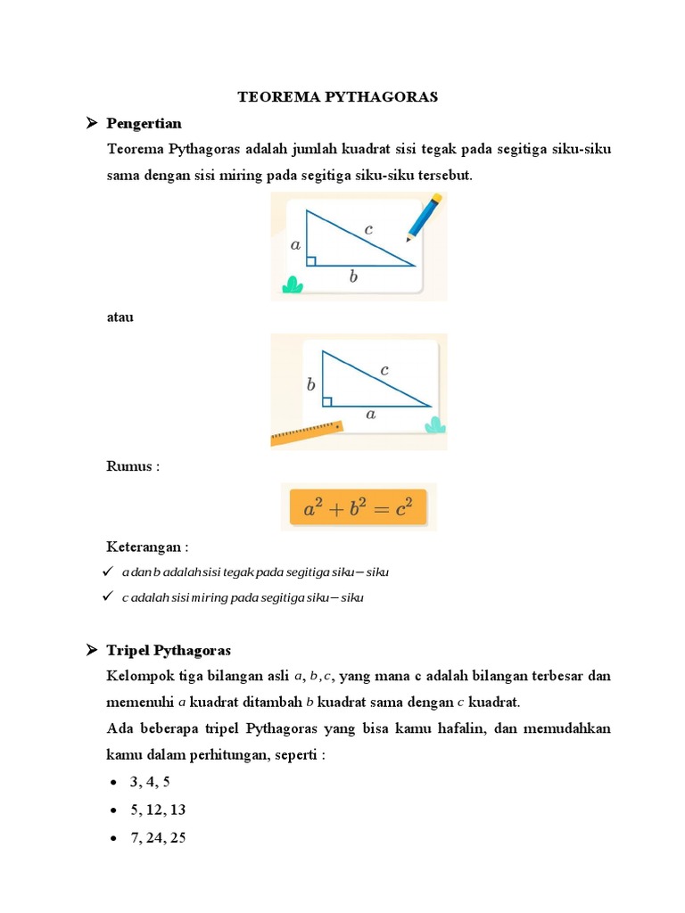 Teorema Pythagoras | PDF