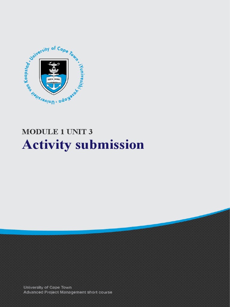 UCT APM M1 U3 - Activity Submission | PDF