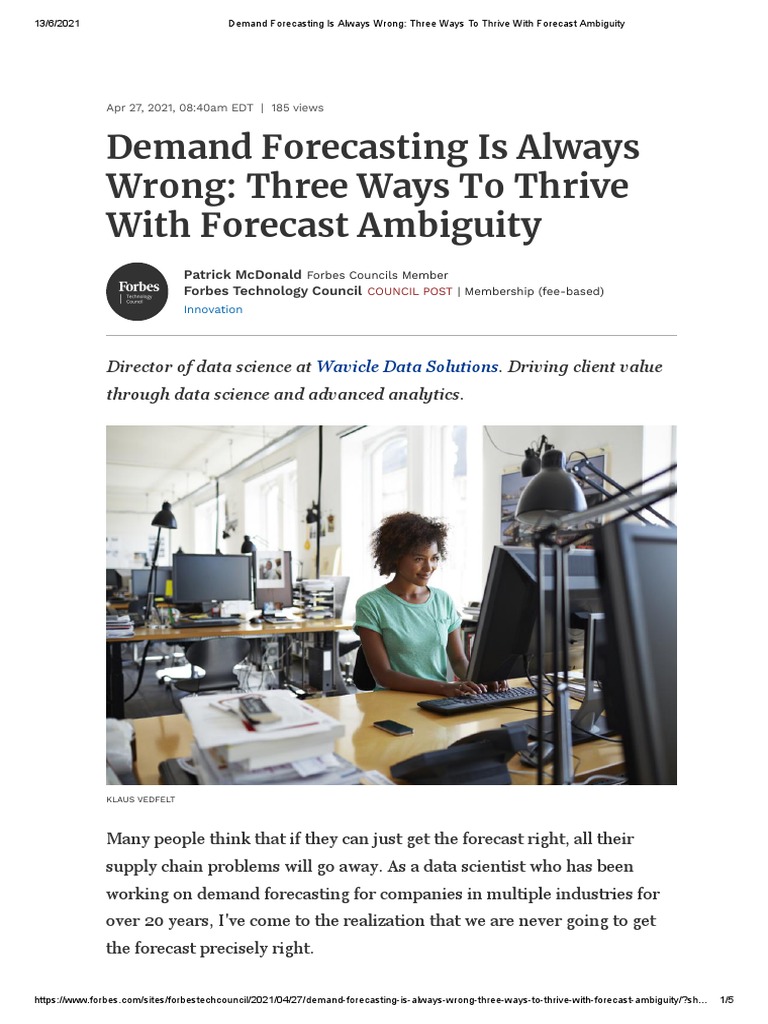 Demand Forecasting Is Always Wrong - Three Ways To Thrive With Forecast ... Demand Forecasting Is Always Wrong - Three Ways To Thrive With Forecast ...