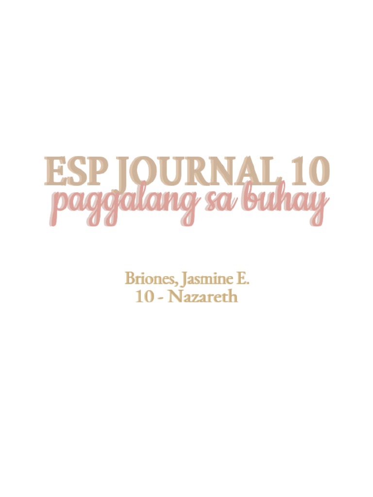 ESP Journal 10 PDF | PDF
