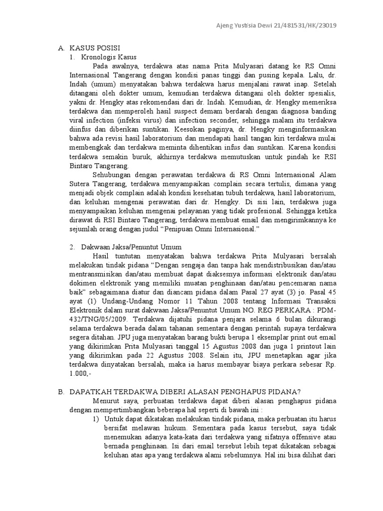 Tugas Pidana 2-Ajeng Yustisia-Analisis Putusan MA tentang Penghapusan ...