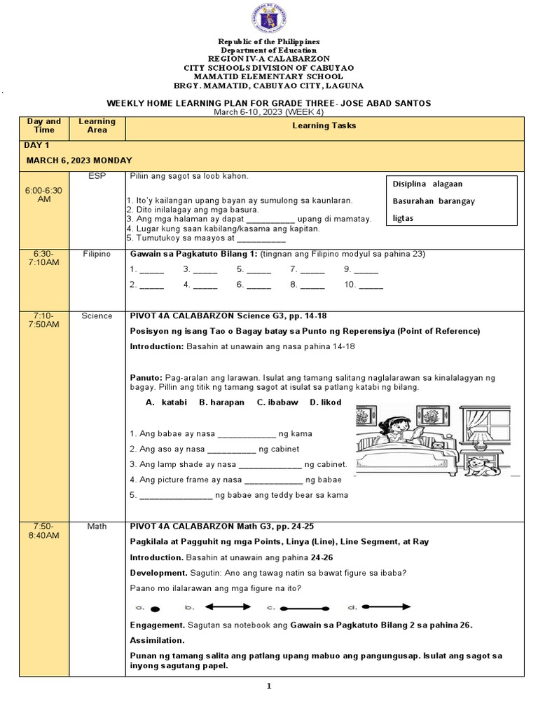 Q3 WHLP Week 4 Distance Learning | PDF