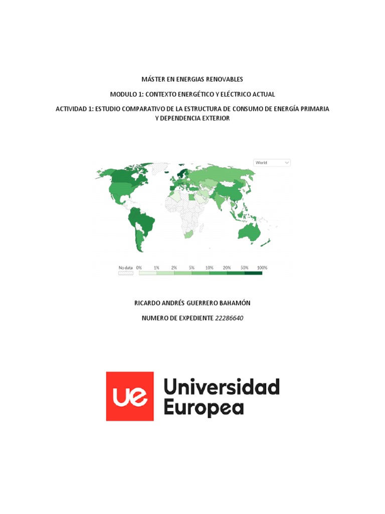 Tarea 1. Contexto Energético y Eléctrico Actual | PDF | Energía ...