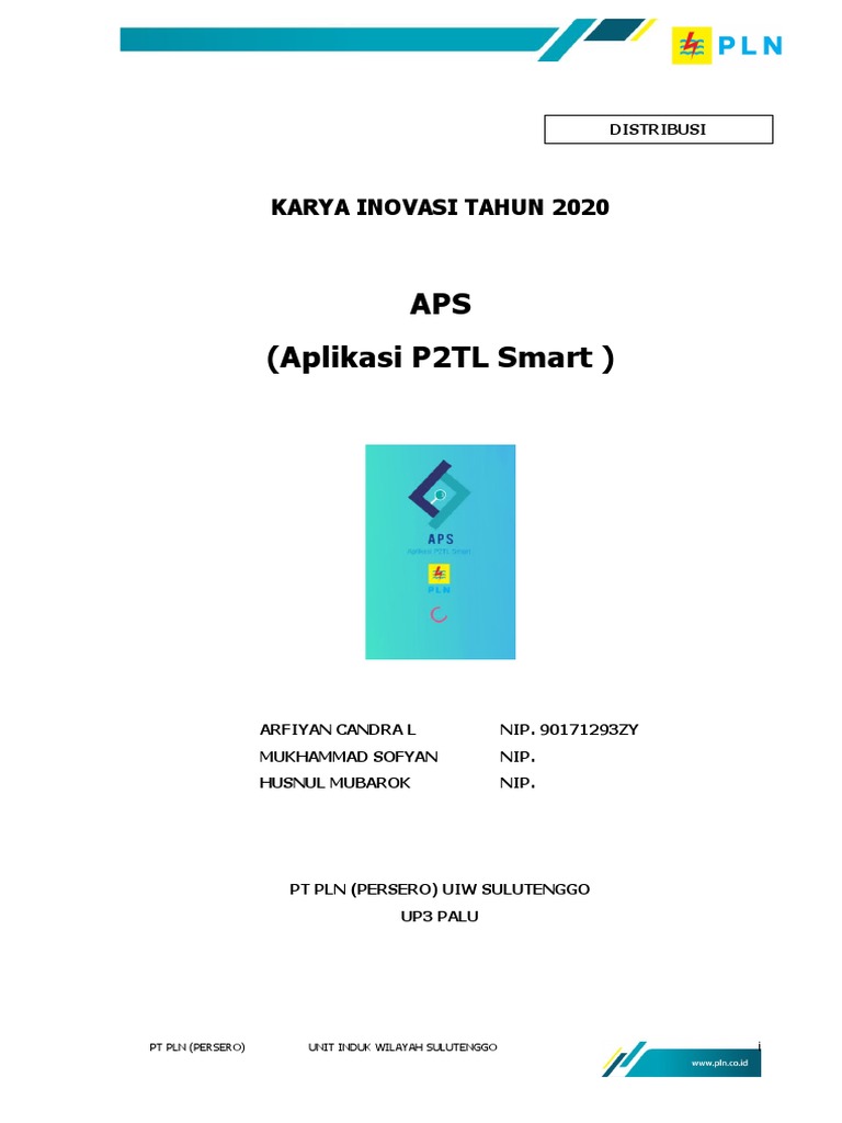 APS (Aplikasi P2TL Smart) : Karya Inovasi Tahun 2020 | PDF