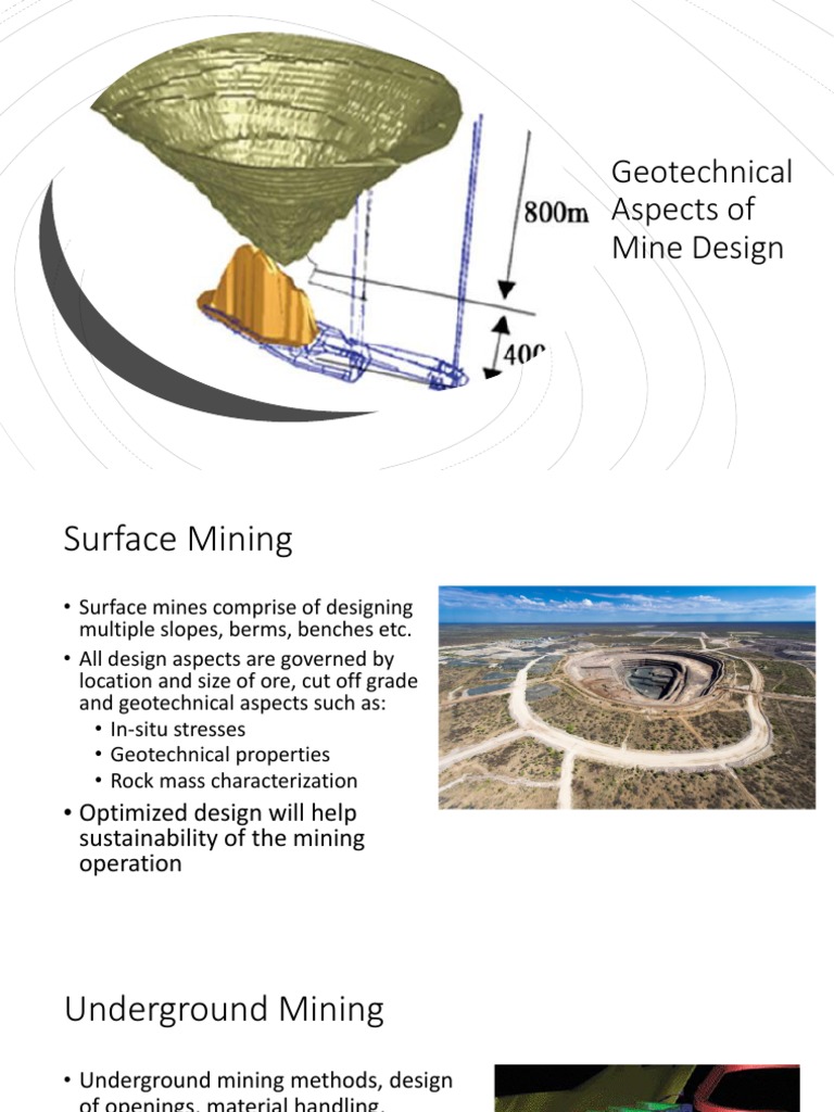 Geotechnical Aspects of Mine Design | PDF