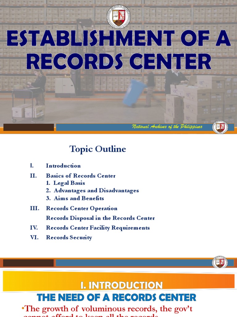 Records Center Administration (NAP) PDF | PDF | Archive | Fire Safety