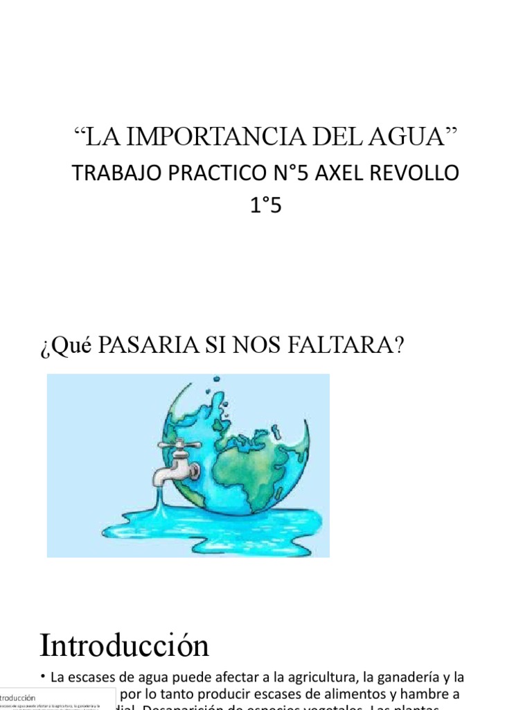 La Importancia Del Agua | PDF | Agua | Américas