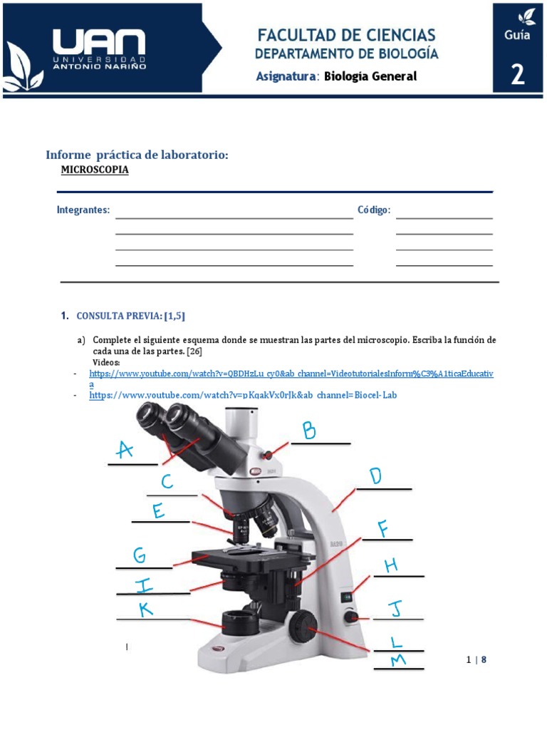 Practica 1 - Micros | PDF | Microscopio | Ciencias fisicas