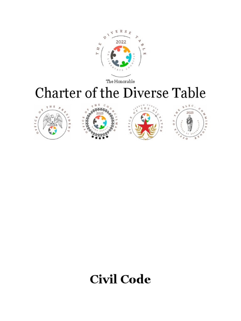 The Honorable Charter of The Diverse Table | PDF | Presidents Of The ...