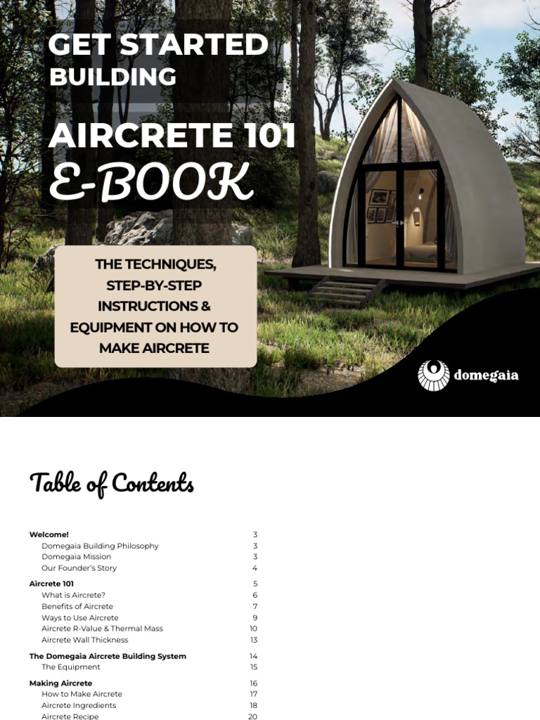 Domegaia Aircrete 101 | PDF | Heat | Building Technology