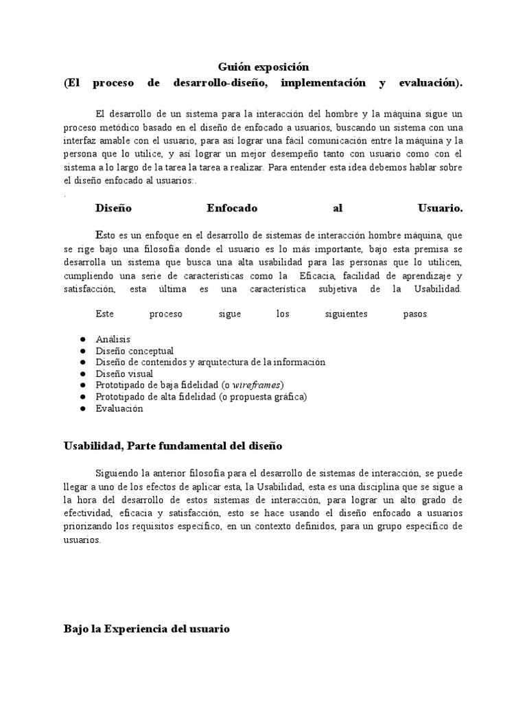 El Proceso de Desarrollo-Diseño, Implementación y Evaluación. | PDF ...