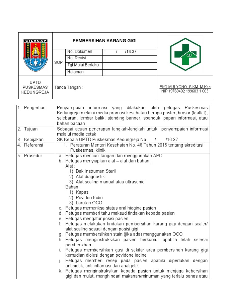 CONTOH SOP media cetak | PDF