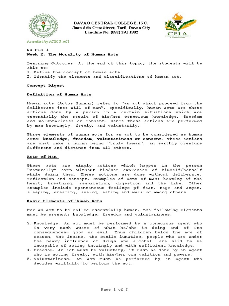 Ethics 2 | PDF | Intention | Morality