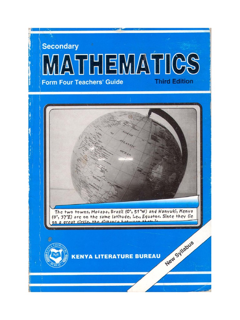 KLB Maths BK4 Teachers Guide | PDF
