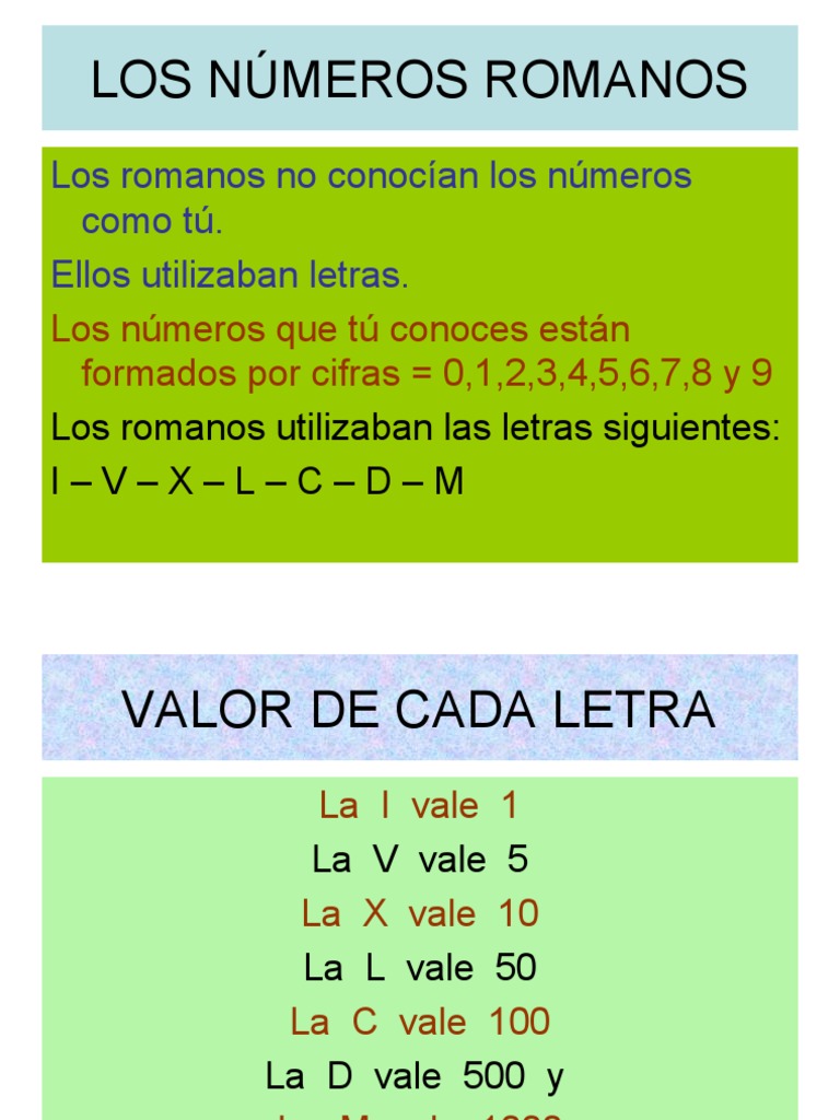 Los Nmeros Romanos | PDF