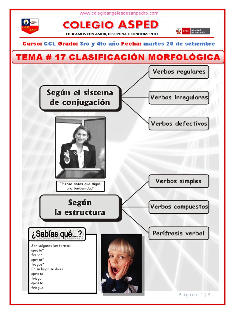 Ejercicios de Verbos Regulares en Español | PDF | Conjugación ...