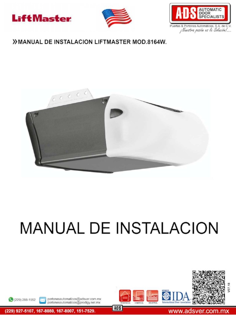 Manual de Instalacion Liftmaster Mod.8164w PDF | PDF