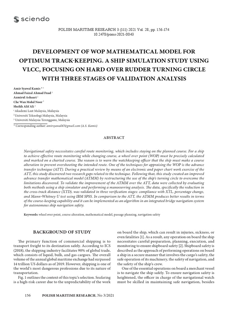 Development of an Improved Advance Transfer Mathematical Model for ...