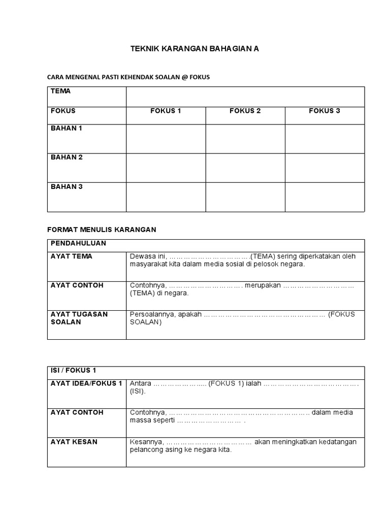 Teknik Menjawab Karangan A Pdf