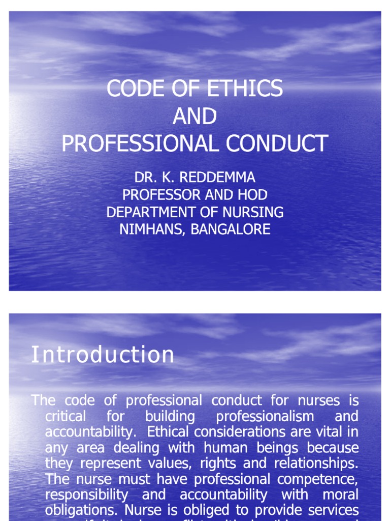 Code of Ethics | PDF | Self-Improvement | Wellness