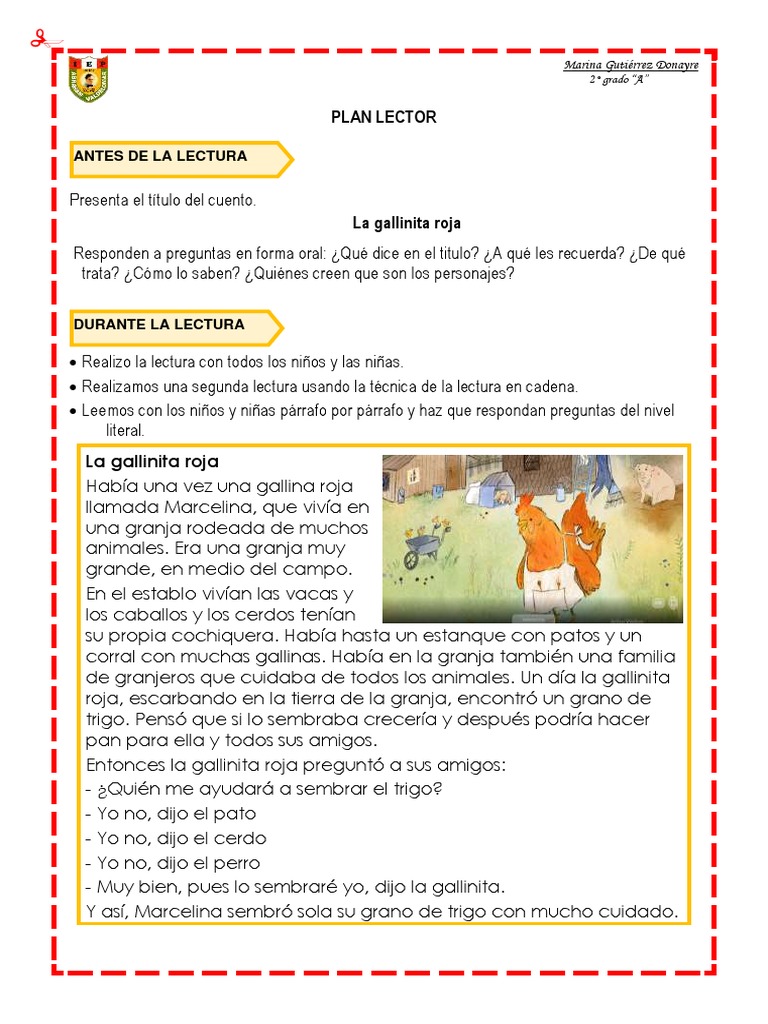 FICHA LA GALLINITA ROJA | PDF
