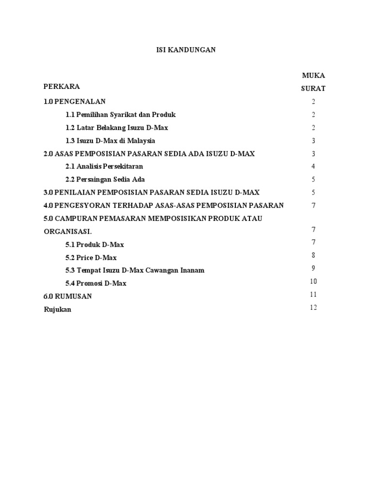 Asas Pemasaran Dmax | PDF