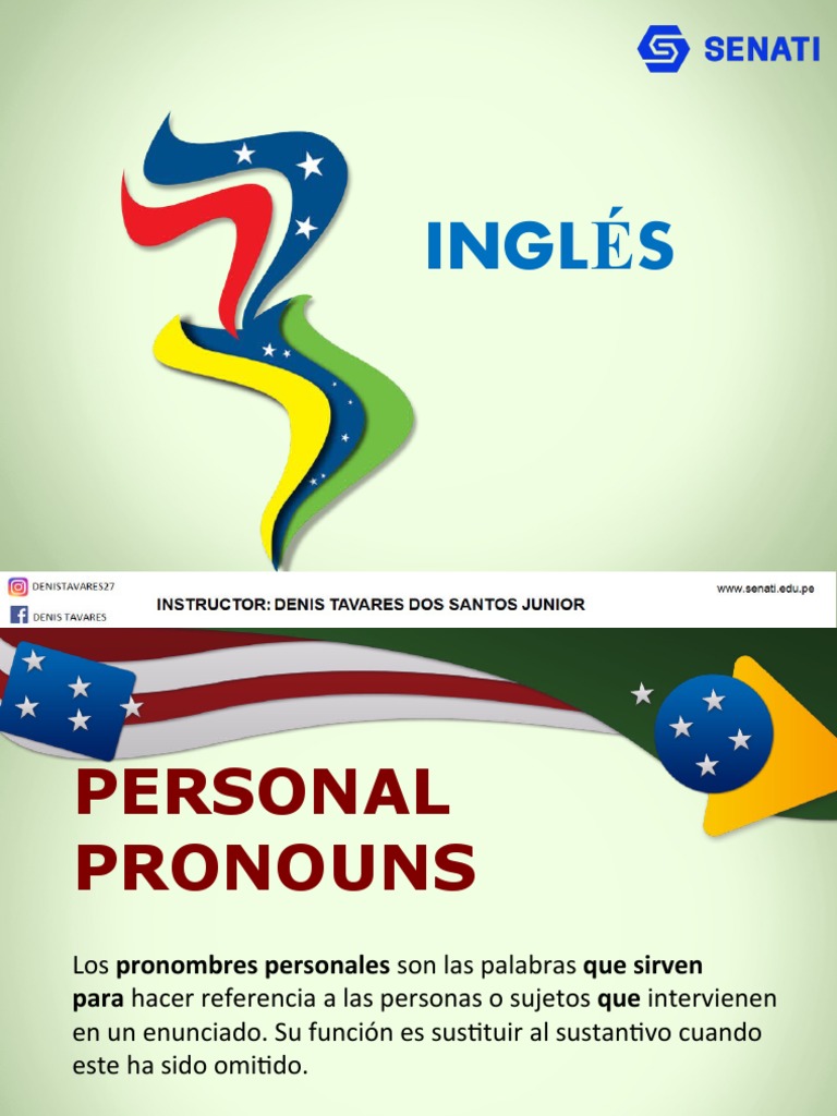 Pronombres Personales en Inglés | PDF | Verbo | Sintaxis