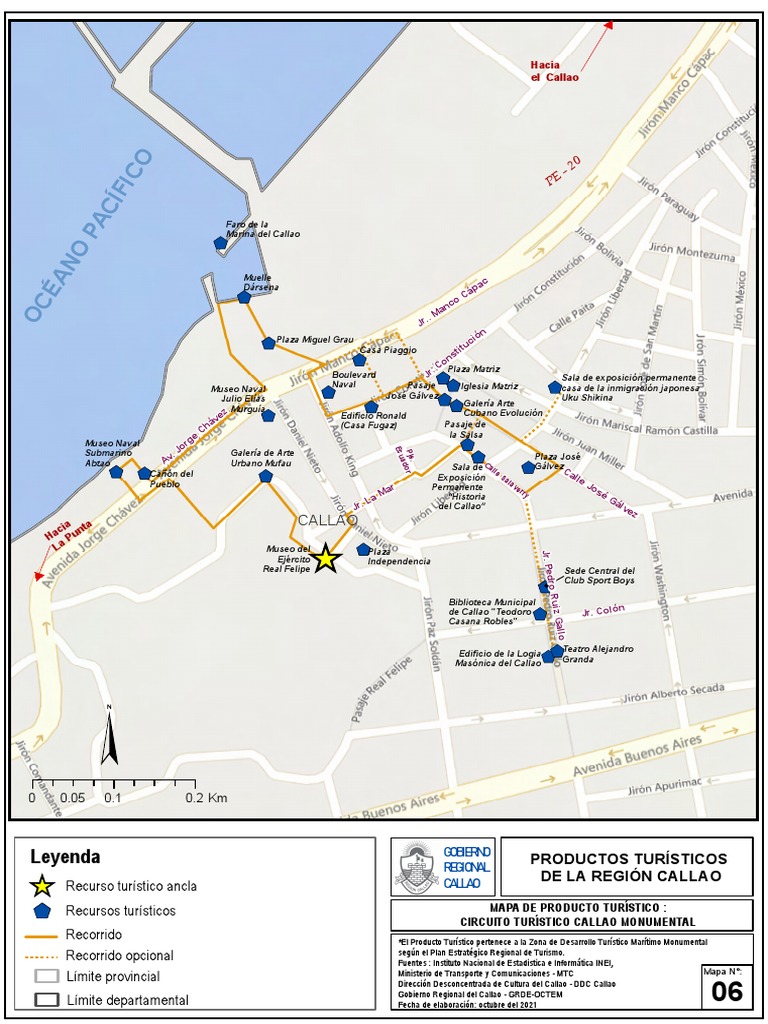Mapa Del Producto Turístico Callao Monumental | PDF