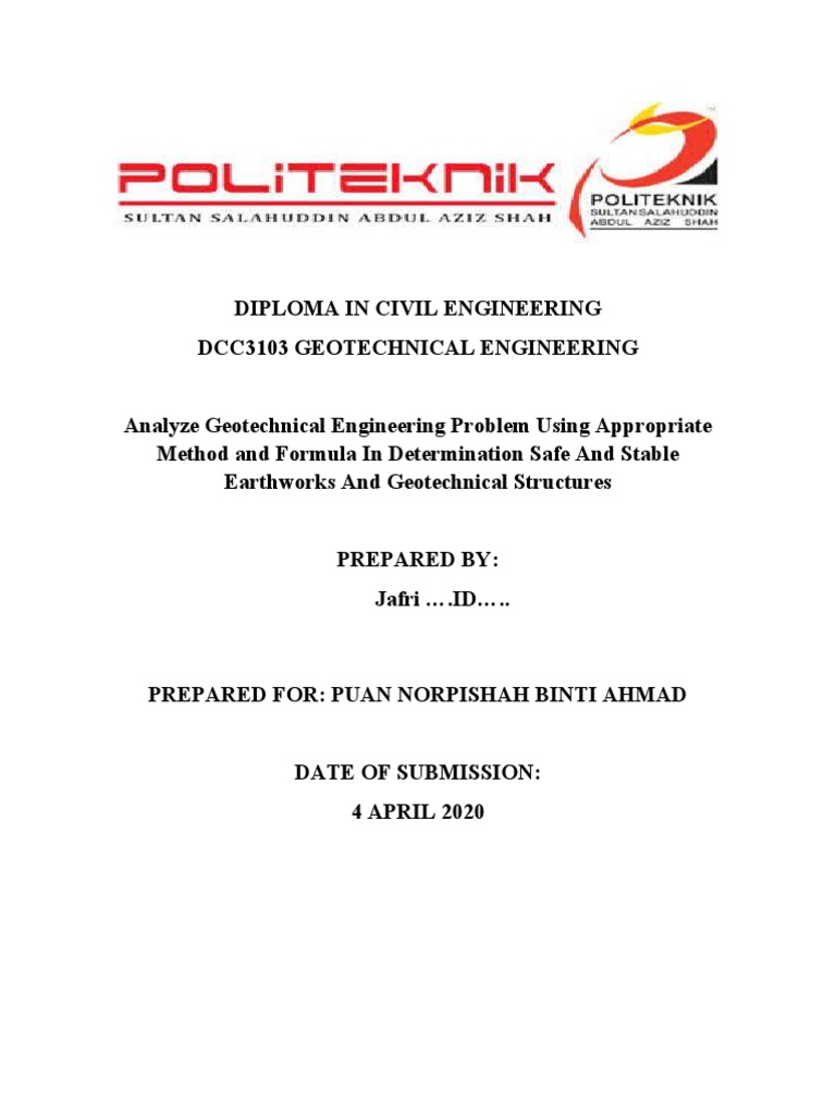 Analyze Geotechnical Engineering Problem | PDF | Deep Foundation | Geotechnical Engineering