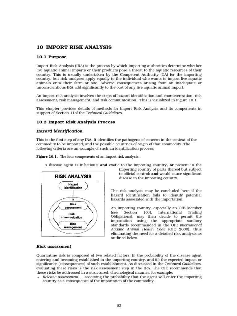 10 Import Risk Analysis: 10.1 Purpose | PDF | Risk | Risk Management