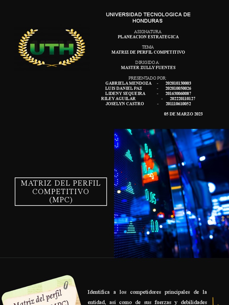 Matriz Perfil Competitivo | PDF | Business