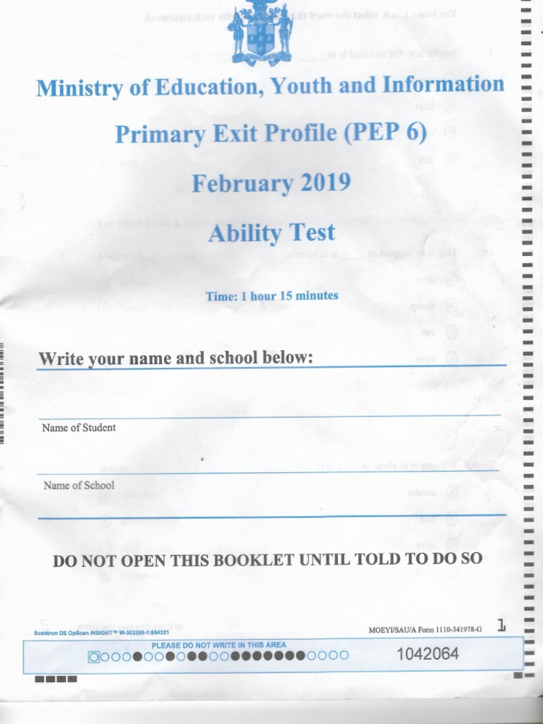Ability Test 2019 Lee PDF | PDF