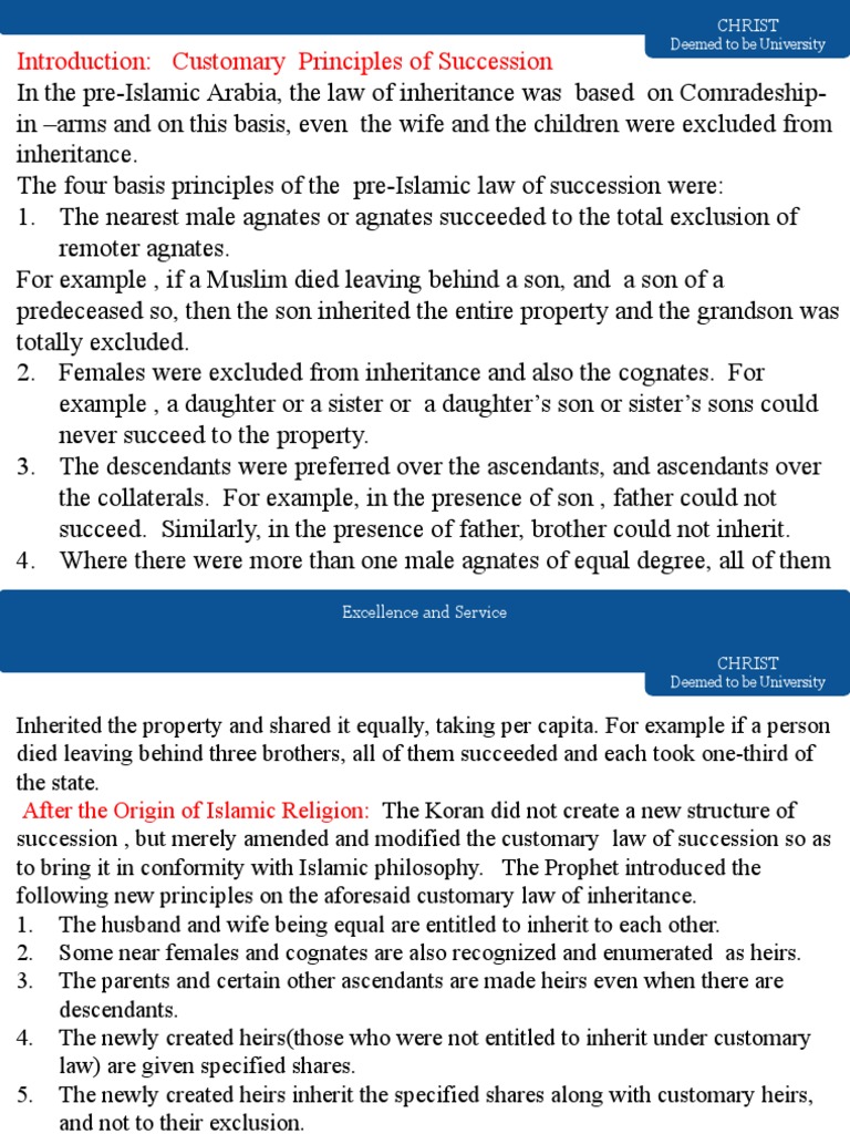 Unit 2 | PDF | Inheritance | Sharia