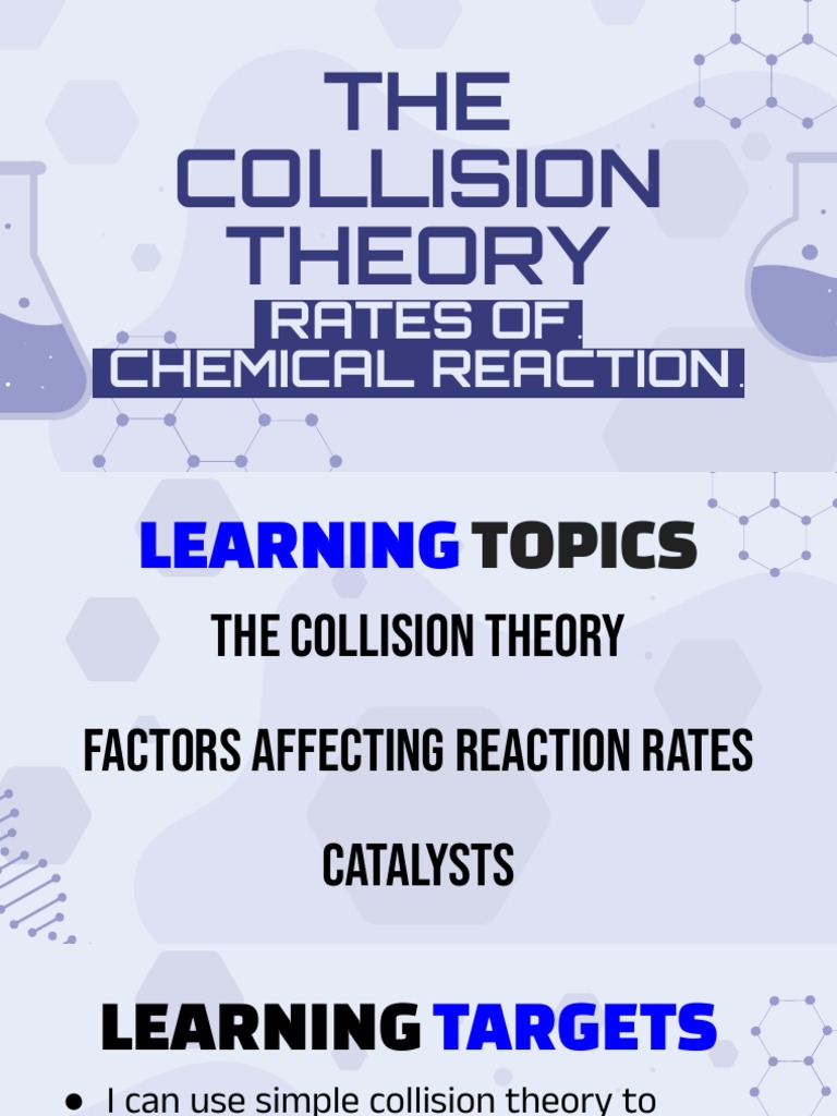 PS Week 6 - The Collision Theory and Rates of Chemical Reactions | PDF ...