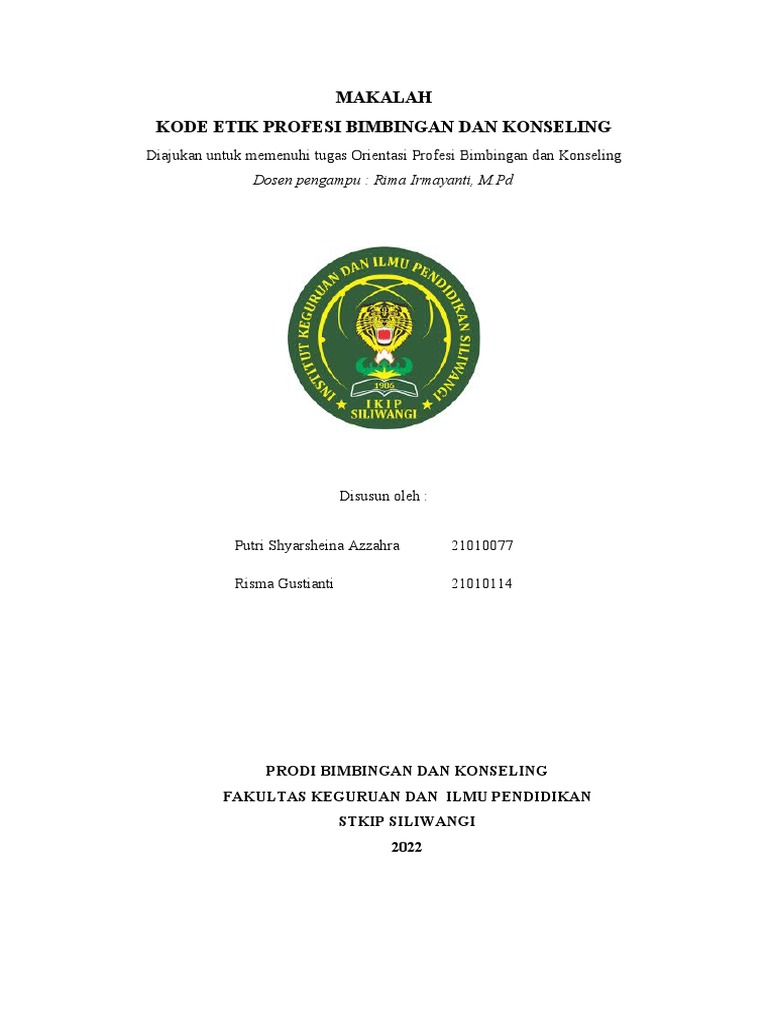 Makalah 11 OPBK Kode Etik | PDF