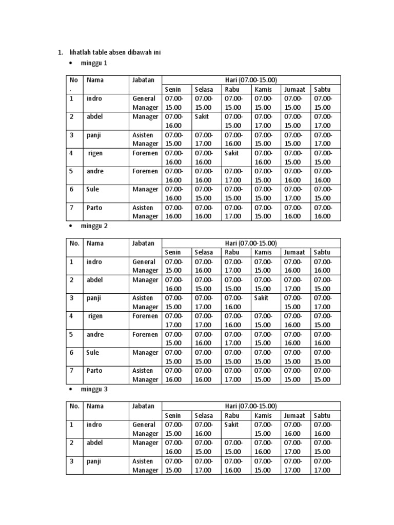 Soal Daftar Rekap Gaji | PDF