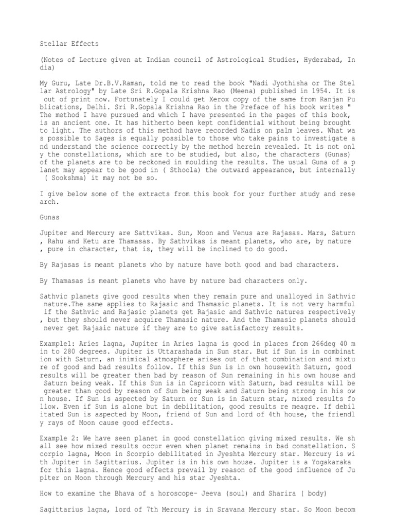 Stellar Effects | PDF | Planets | Divination