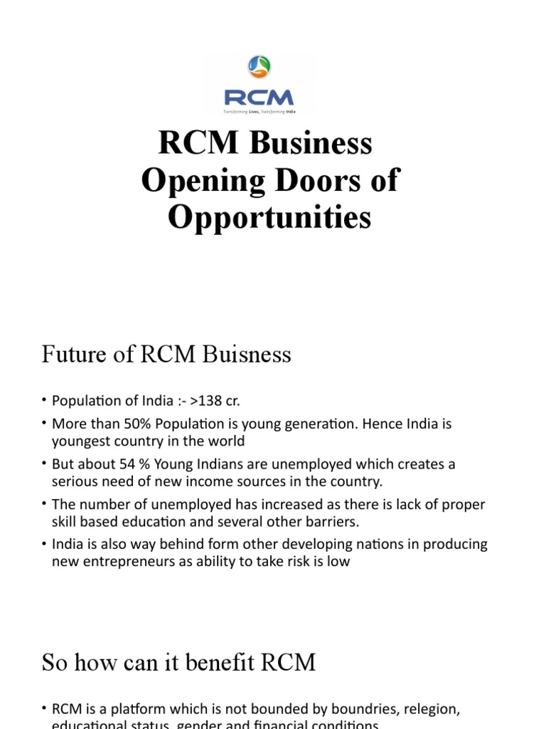 RCM Business Opportunities in India | PDF | Social Science