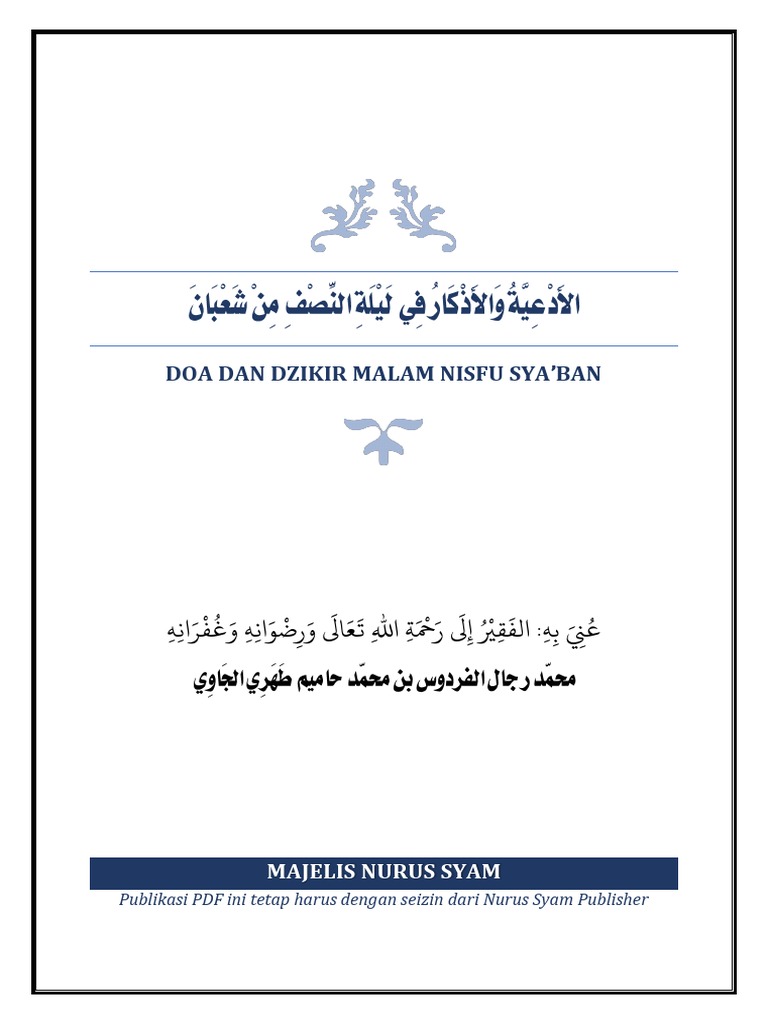 Doa Nisfu Syaban Berjemaah Pdf Pdf