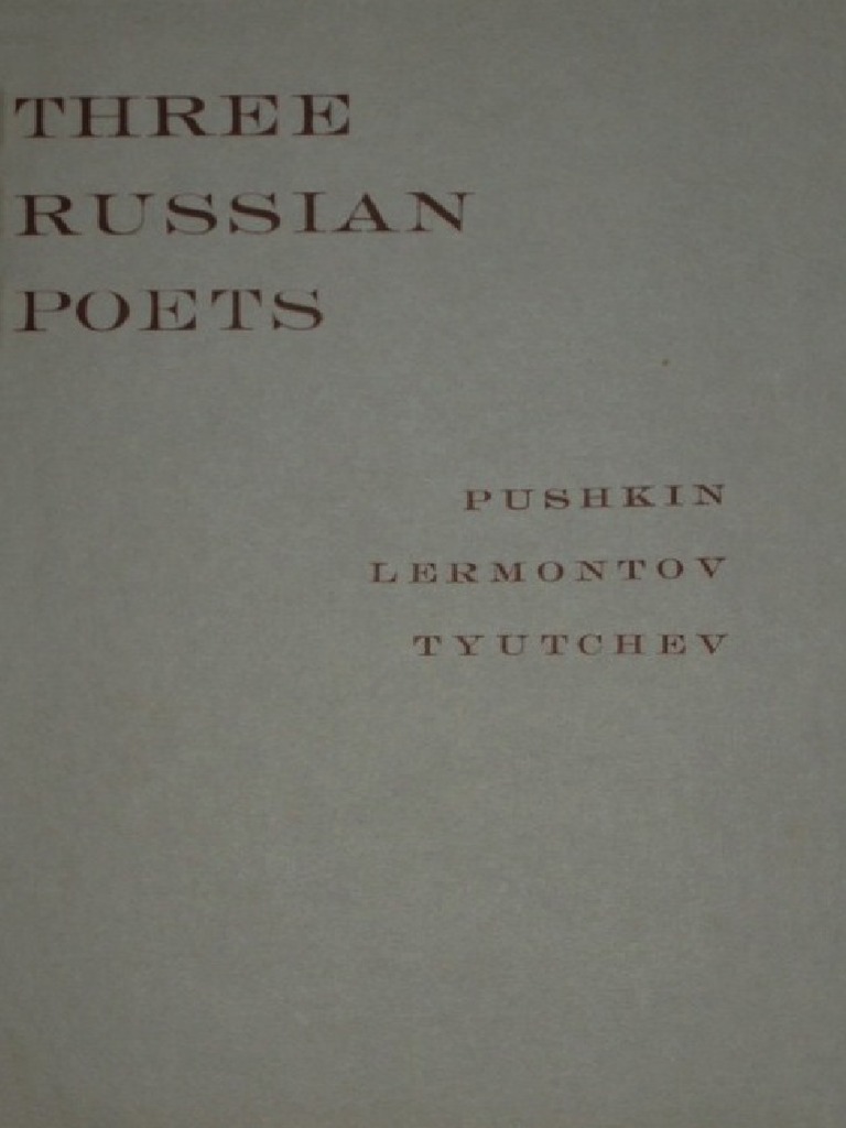 Three Russian Poets | PDF | Alexander Pushkin | Poetry