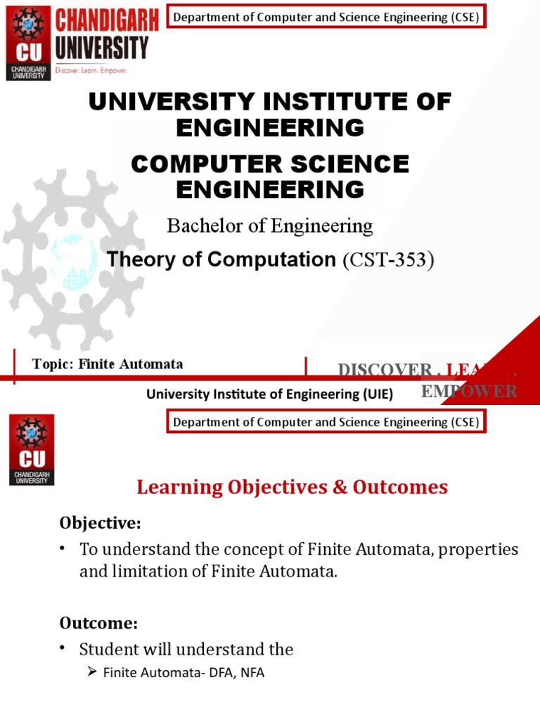 Ch-2 DFA and NFA | PDF | String (Computer Science) | Computer Science