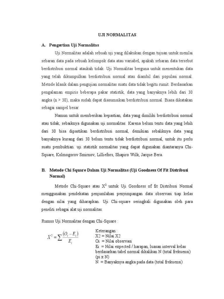 Uji Normalitas | PDF | Metode & Bahan Ajar | Kesehatan Holistik