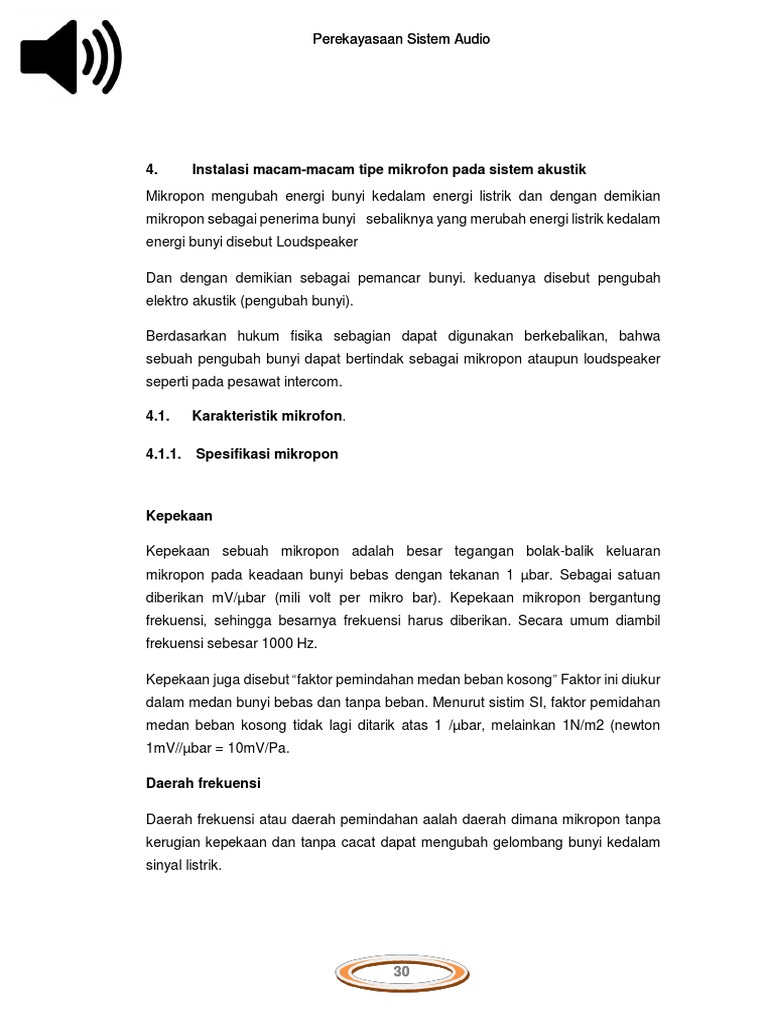 Struktur dan Tipe Mikrofon dalam Audio | PDF