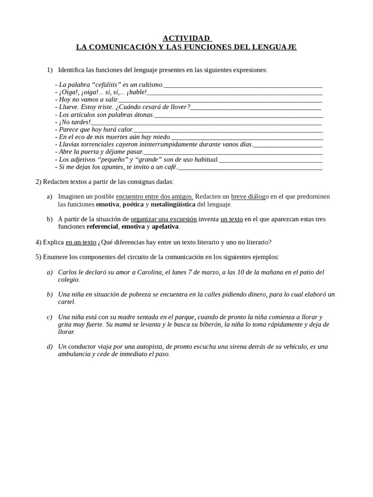 Facundo Carletti - Actividad Funciones Del Lenguaje | PDF