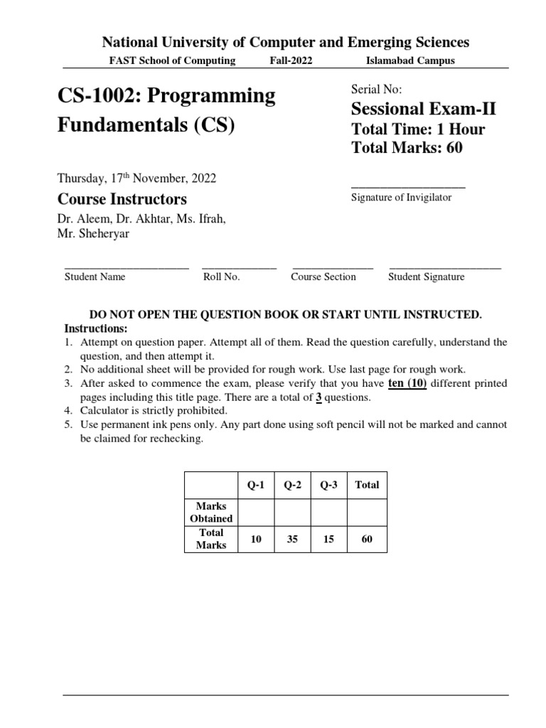Sessional-II-Solution Exam Paper Fall 2022 | PDF | Logarithm | Mathematics