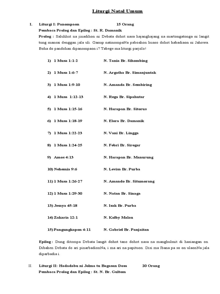 Liturgi Natal dan Pesan Rohani | PDF | Agama & Spiritualitas